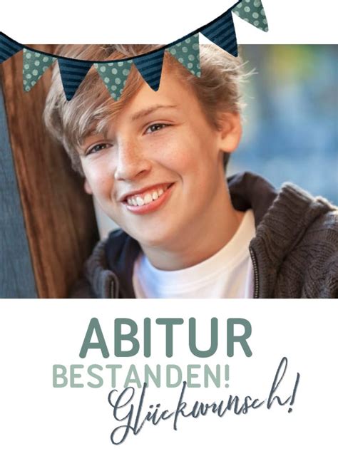 Glückwunschkarte Abitur bestanden grün Foto Send a Smile