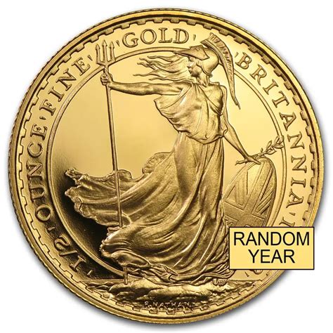 1 2 Oz Gold Britannia Great Britain BU Random Year CV Coins