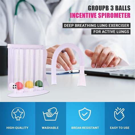 GroupB 3 Balls Incentive Spirometer For Breathing Management Lung