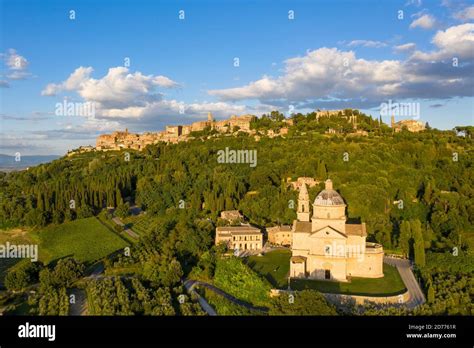 The Church Chiesa Di San Biagio Beneath The Hilltop Town Of