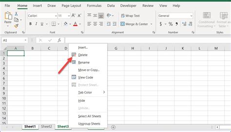 Excel Delete Worksheets