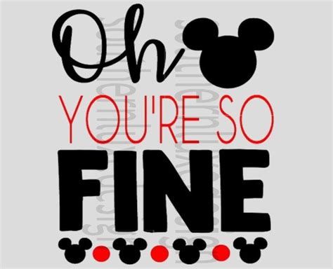 Oh Mickey Youre So Fine Svg Cricut Cut File Silhouette Etsy
