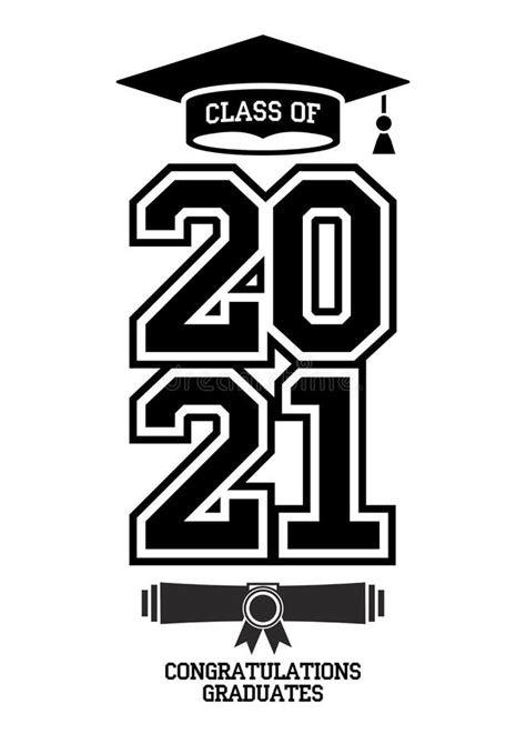 Logo Licencié De Classe 2021 Illustration de Vecteur Illustration du