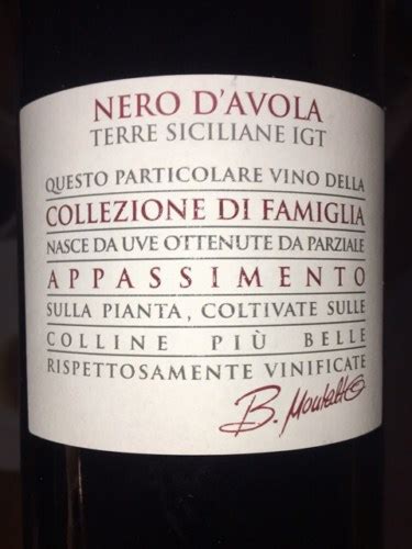 2016 Barone Montalto Collezione Di Famiglia Nero D Avola Appassimento