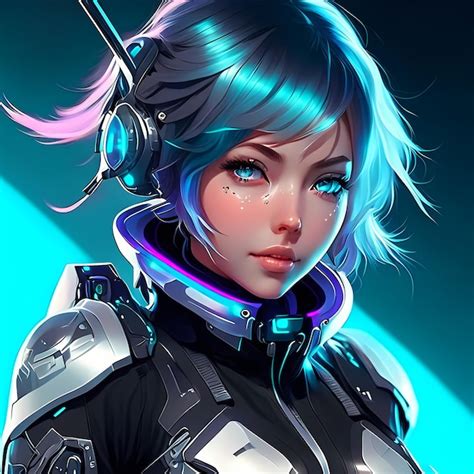 Premium Photo Anime Futuristic Woman Avatar