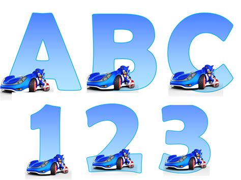Kits Imprimibles Gratis Alfabeto Sonic