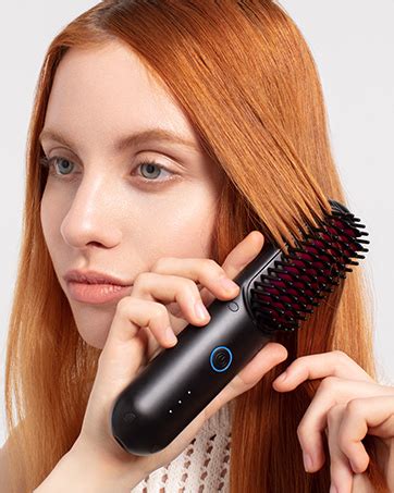 TYMO PORTA Wireless Straightening Brush Mini Hair Straightener Brush