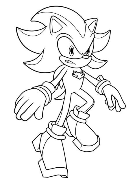 Sonic And Shadow The Hedgehog Coloring Page Free Printable Coloring