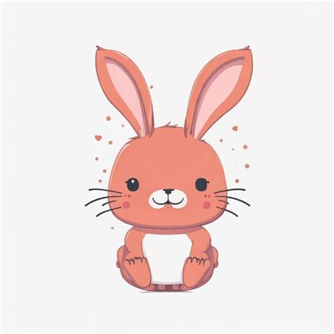 Conception De Vecteur De Dessin Anim Mignon Lapin Vecteur Premium