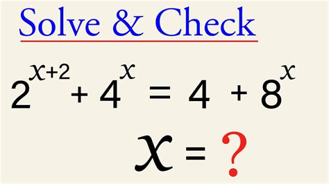math olympiad training what is the value of x solve and check vijay maths youtube