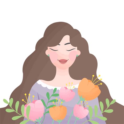 día internacional de la mujer bellas mujeres en flores 16474965 PNG