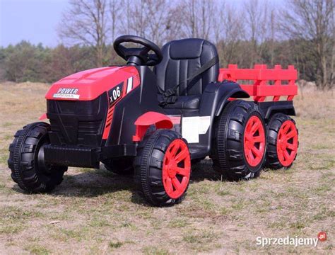 WIELKI TRAKTOR NA AKUMULATOR Z PRZYCZEPĄ POWER 06 WH 777 Toruń