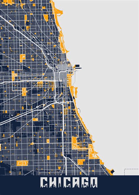 Chicago City Map Mccyle Khan