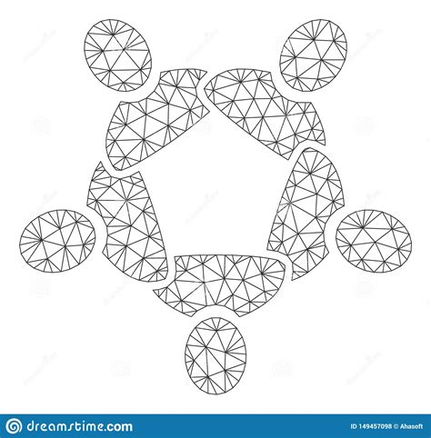 Vector Poligonal Mesh Illustration Del Marco De La Colaboraci N