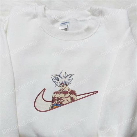Goku Ultra Instinct X Nike Swoosh Embroidered Shirt Dragon Ball Anime