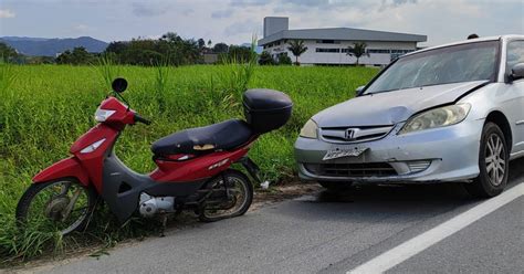 Acidente entre carro e motocicleta deixa uma vítima em estado grave em