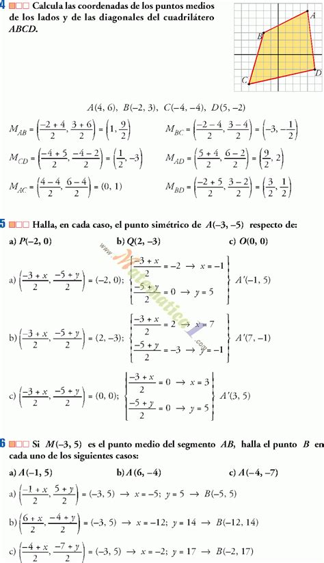 GEOMETRÍA ANALITICA EJERCICIOS DESARROLLADOS DE SECUNDARIA PDF