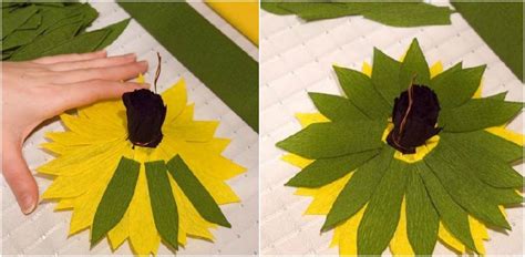 Hermosos Girasoles Gigantes De Papel Crepe Sigue Este Tutorial Como