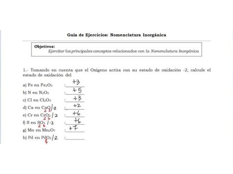 PDF Solucionario guía de nomenclatura inorgánica PDFSLIDE TIPS