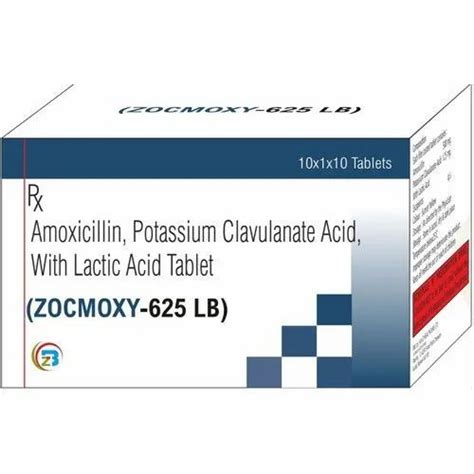 Zocmoxy Lb Amoxicillin Potassium Clavulanate And Lactic Acid