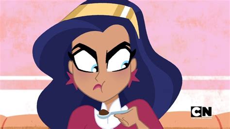An Animated Cartoon Character Holding A Spoon In Her Hand