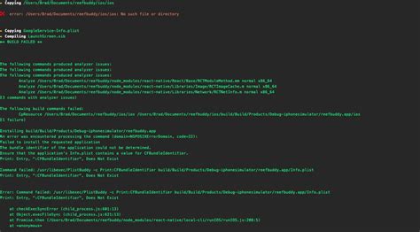 react native run ios fails at copying w error no such file or directory stack overflow