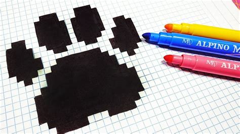 Pixel Art Hecho a mano Cómo dibujar una huella Dibujos en