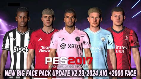 Pes New Big Face Pack Update V Aio Face Youtube