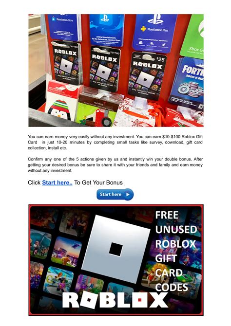 List Of Free Unused Roblox Gift Cards Codes Pdf DocDroid