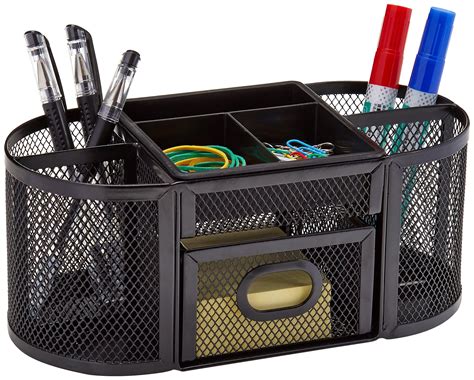 AmazonBasics Organizador De Escritorio De Malla Negro Amazon Es