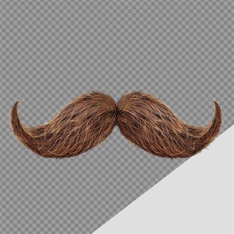 Estilo de ilustración de bigote png aislado en fondo transparente
