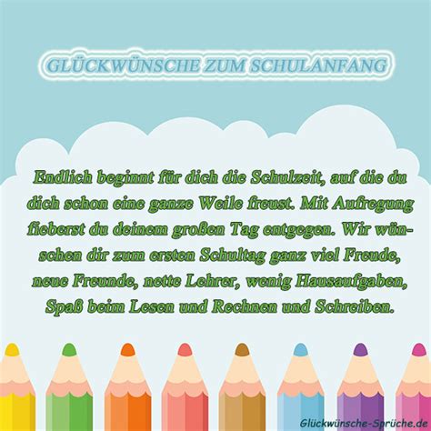 Glückwünsche zur Einschulung Sprüche und Textmuster