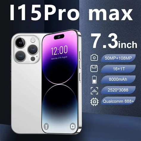 Hot Selling Phone15 Pro Max 16gb 512gb 6 7 Inch Full Display Android 10
