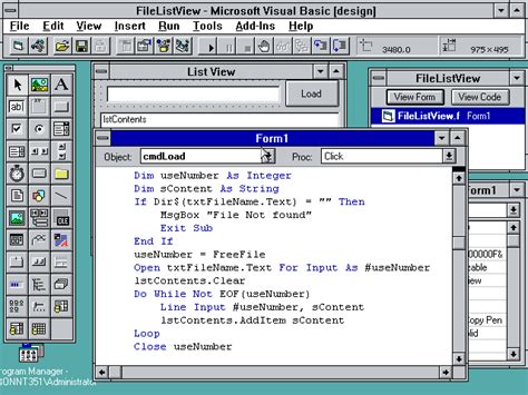 history of development visual basic 4 basecamp programming blog