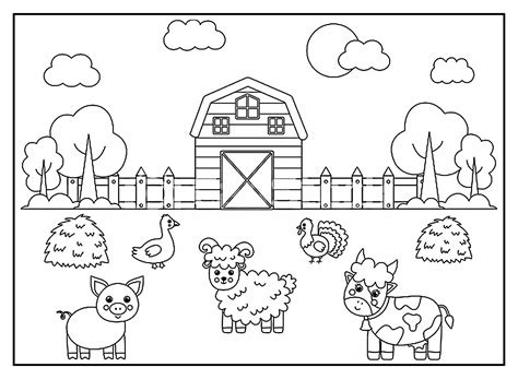 Desenhos De Animais Da Fazenda Para Colorir Bora Colorir