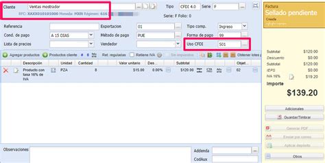 Factura a público en general 4 0 no global sinube