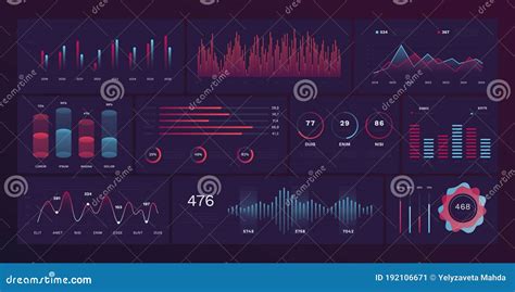 Infographic Dashboard Ui Interface Template Modern Admin Panel Data
