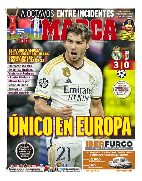 Las portadas de los periódicos deportivos de este jueves 9 de noviembre
