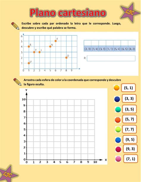 Actividad Online De Plano Cartesiano El Plano Cartesiano Carpeta Del