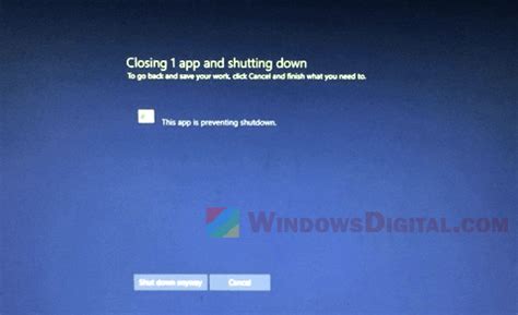 Windows Not Shutting Down