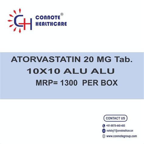 Atorvastatin 20 Mg Tablets At Rs 1300 Box Xtor In Ahmedabad ID