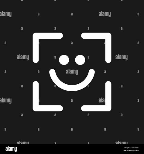 Face Identification Dark Mode Glyph Ui Icon Stock Vector Image Art