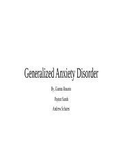 Understanding Generalized Anxiety Disorder Causes Symptoms Course Hero
