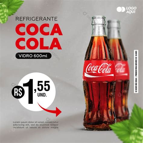 Refrigerante Coca Cola Distribuidora Social Media PSD Editável