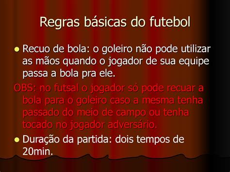 A história do futebol e suas regras básicas ppt carregar