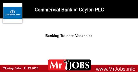 Banking Trainees Vacancies Commercial Bank Of Ceylon PLC 2023