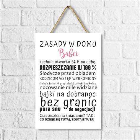 Tabliczka drewniana tabliczka z sentencją ozdobna prezent na Dzień