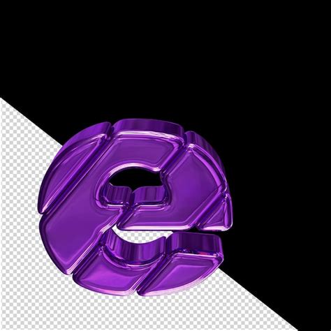 S Mbolo D Roxo Feito De Blocos Diagonais Letra E Psd Premium