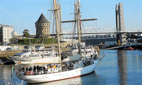 Brest Goélette Gladan 40 Suédois en escale Le Télégramme