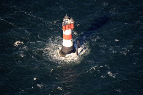 Wangerooge Von Oben Leuchtturm Roter Sand Als Historisches